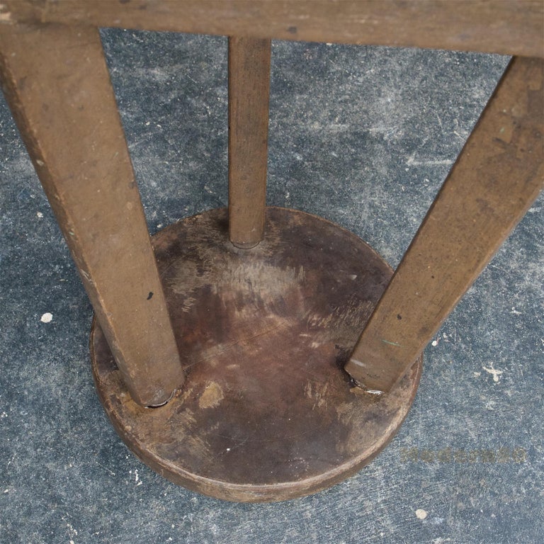 Primitive Farmhouse Rustic 3-Legged Artist Painters Stool Prop Plant ...