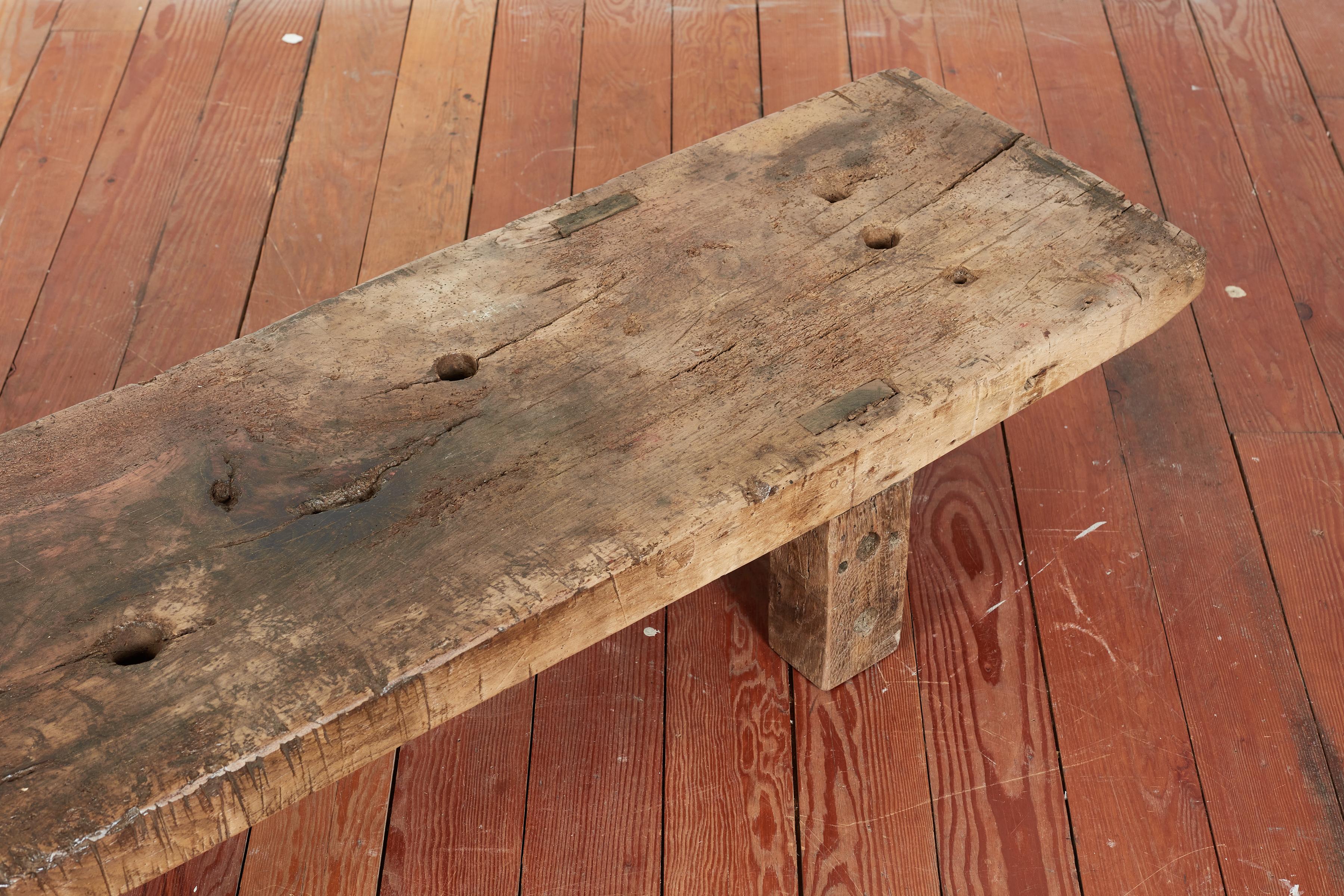 Primitive French Bench / Coffee Table For Sale at 1stDibs