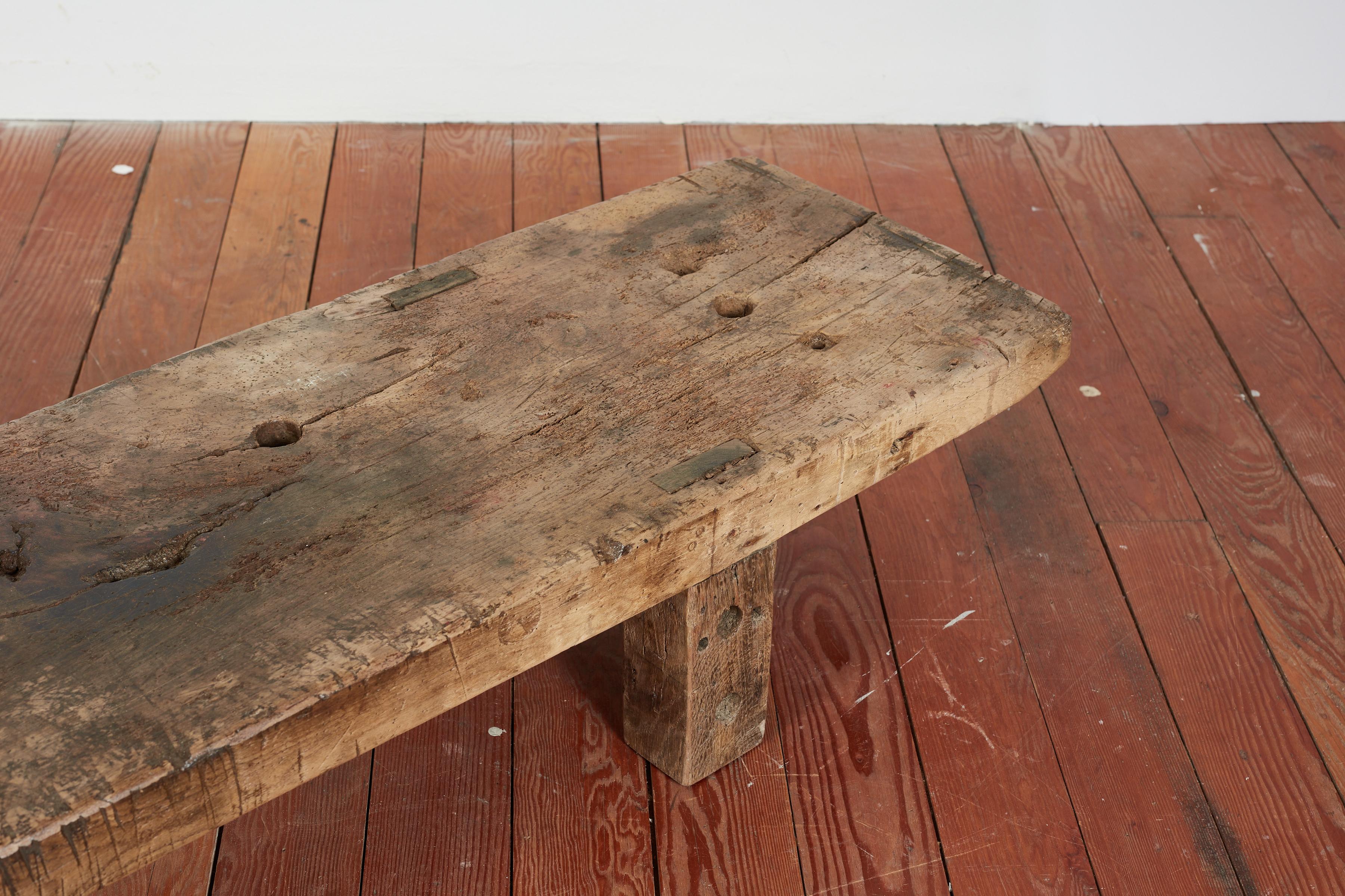 Primitive French Bench / Coffee Table For Sale at 1stDibs