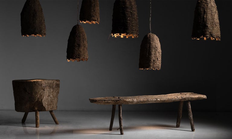 Primitive Log Bench, France, circa 1950 For Sale at 1stDibs