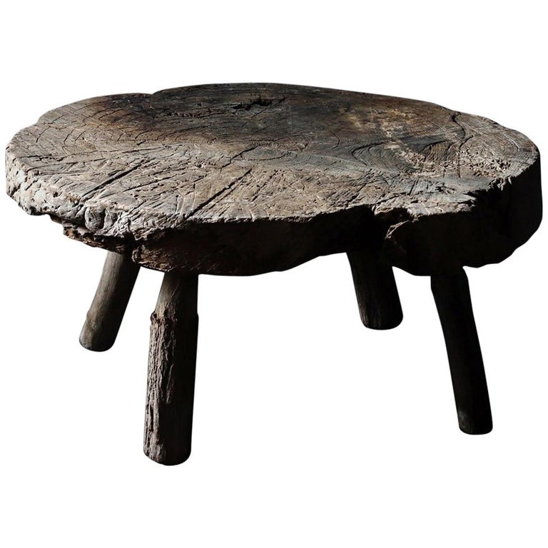 Primitive Log Coffee Table at 1stDibs
