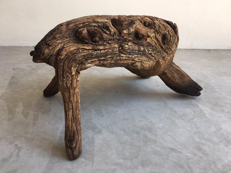 Primitive Mesquite Stool from Mexico at 1stDibs
