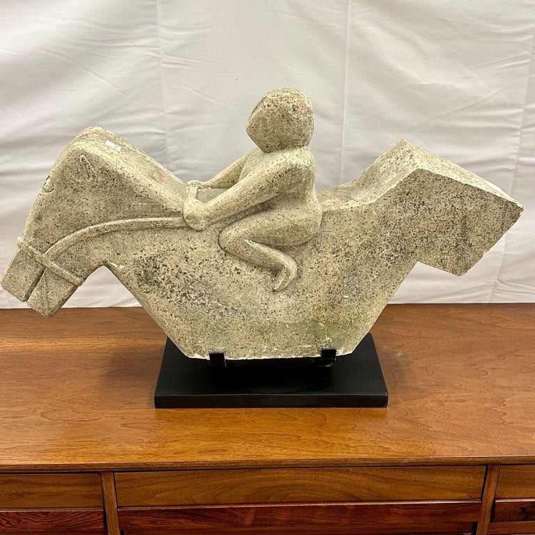 Primitive Mid-Century Modern Indonesian Stone Sculpture, Statue on ...