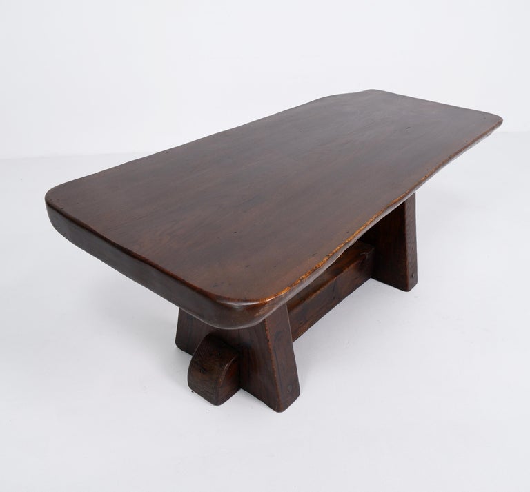 Primitive Oak Coffee Table For Sale at 1stDibs