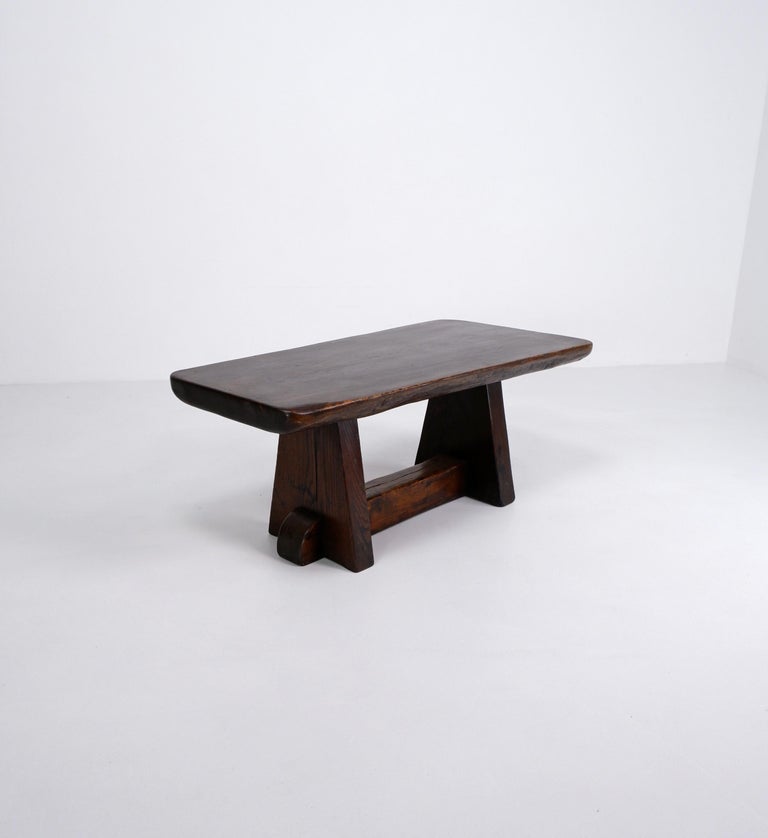 Primitive Oak Coffee Table For Sale at 1stDibs