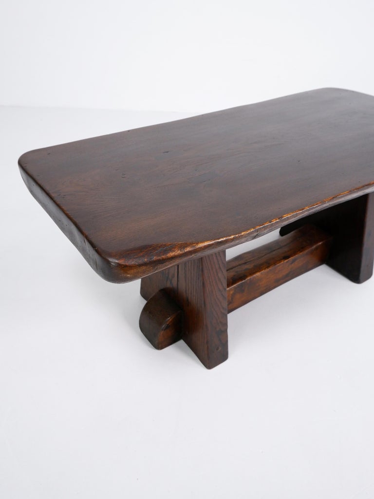 Primitive Oak Coffee Table For Sale at 1stDibs