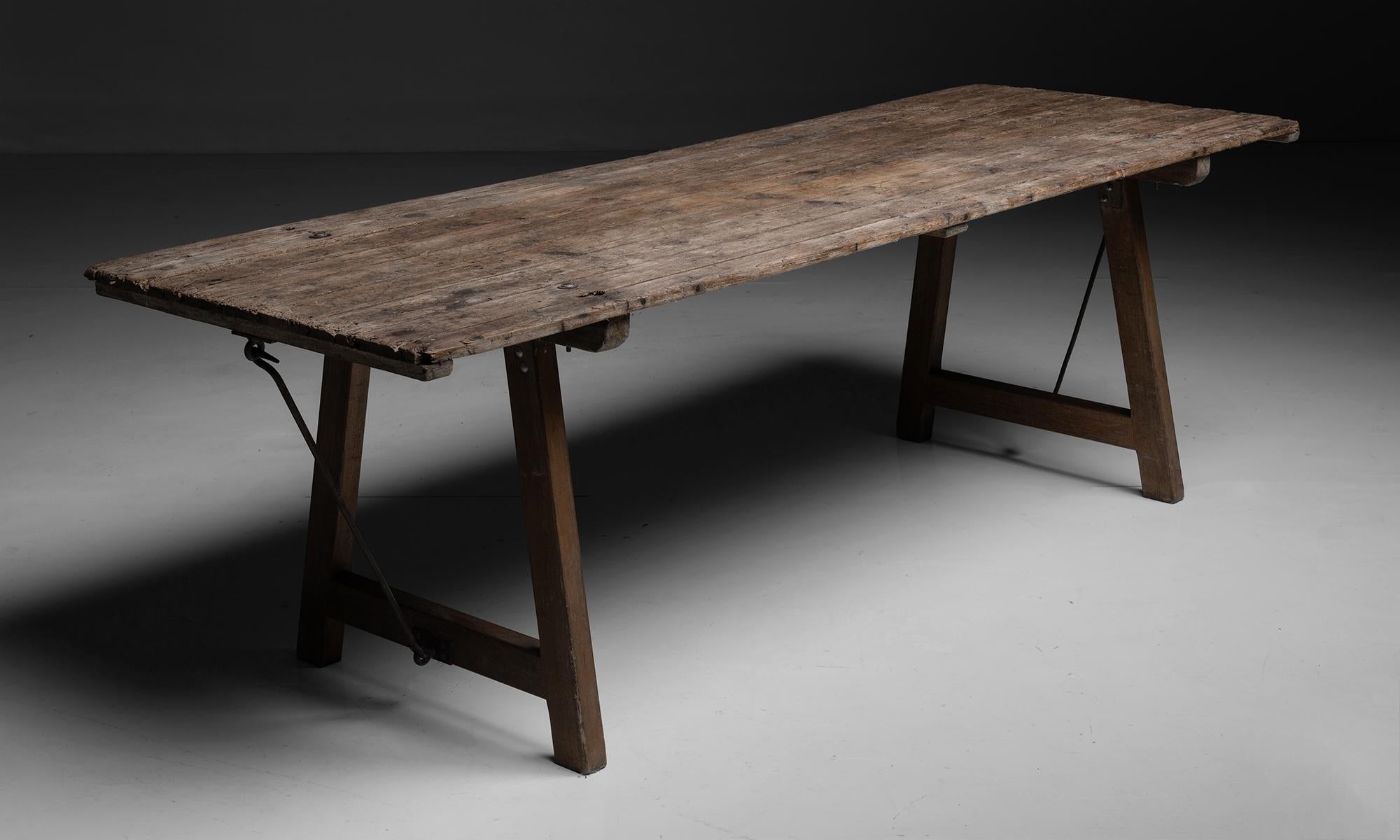 Primitive Pine Folding Table, France, circa 1910 at 1stDibs | primitive ...