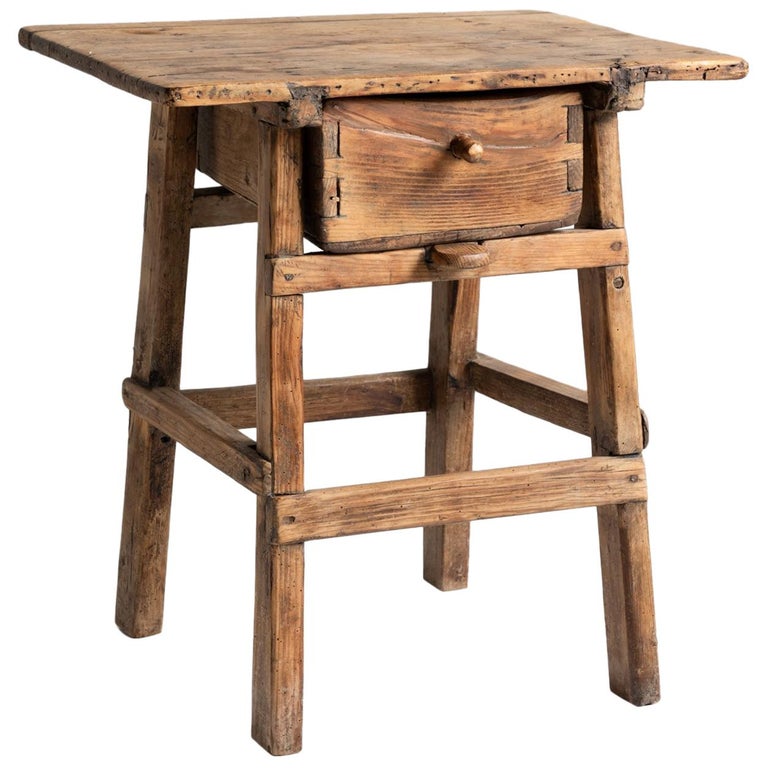 Primitive Pine Shepherds Table, France, Early 19th Century at 1stDibs