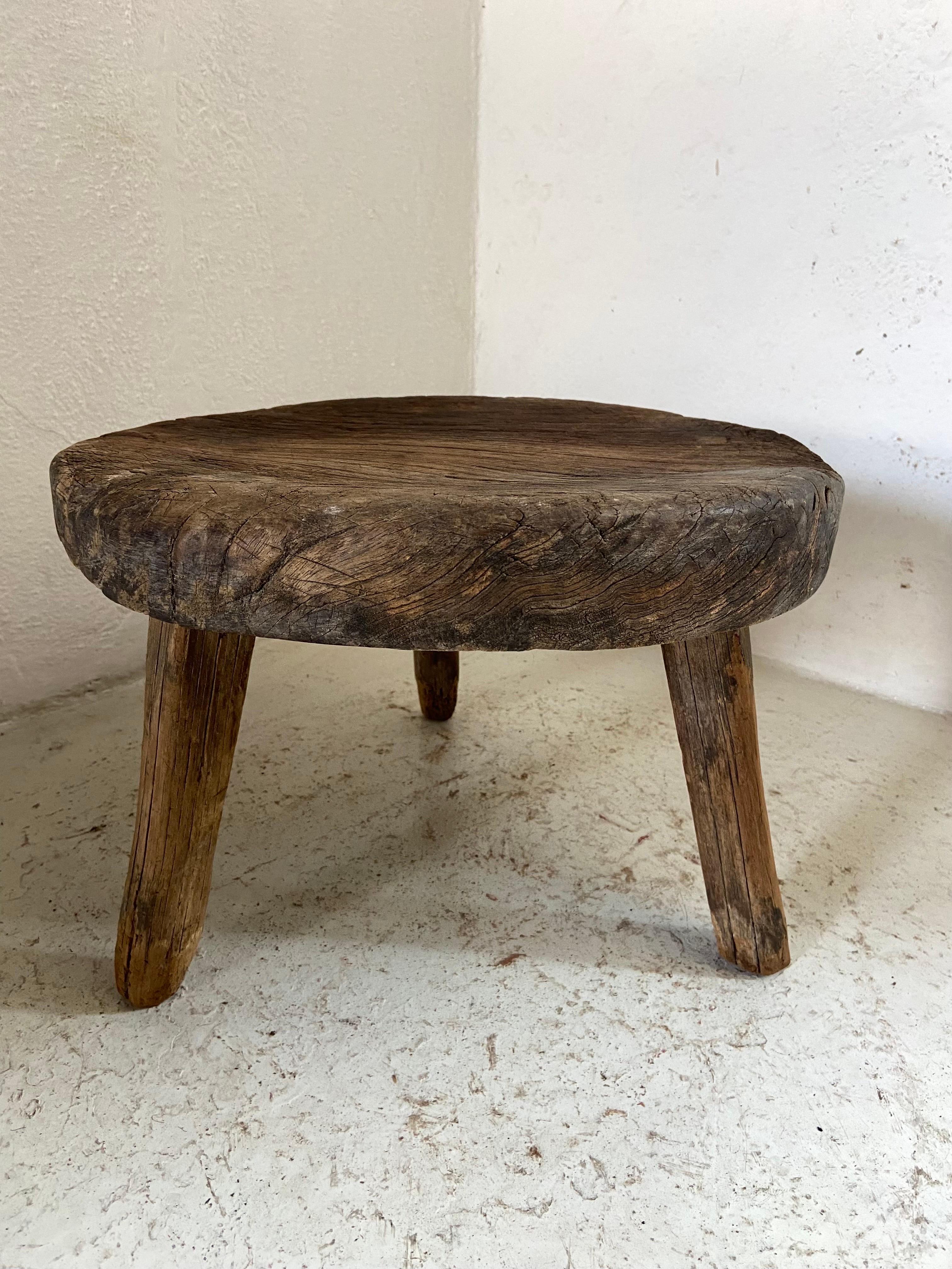Primitive Round Table from Yucatan, Mexico, circa 1970s For Sale at 1stDibs