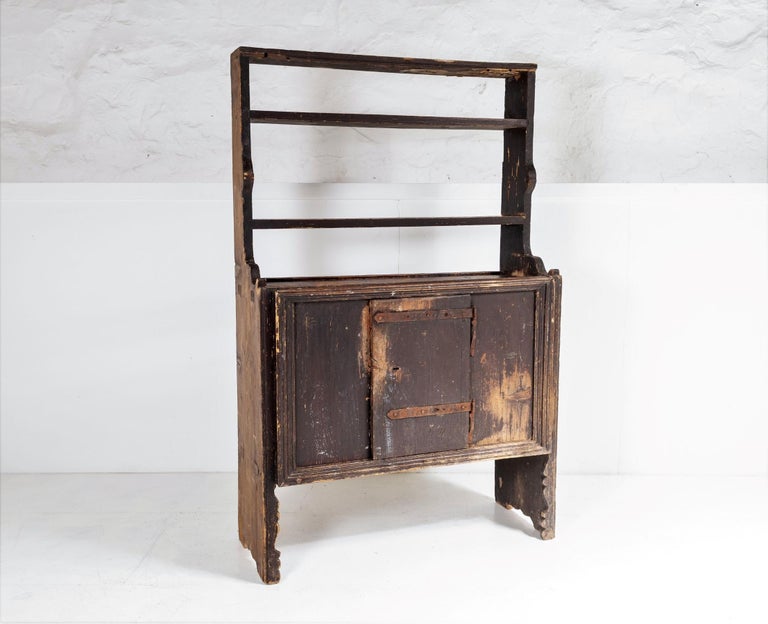 Primitive Rustic European Farmhouse Kitchen Dresser Unit with Storage ...