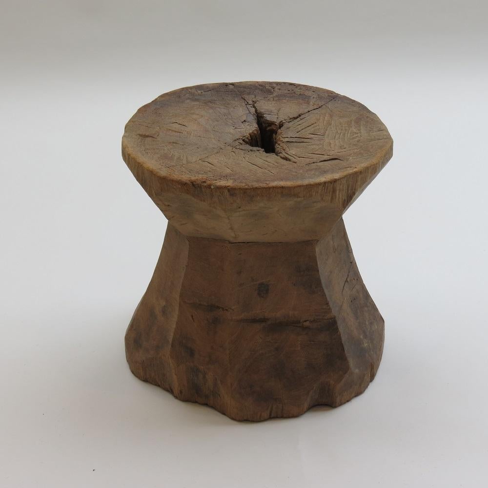 Antique Primitive Rustic Large Mortar table or Stool Indonesian For ...
