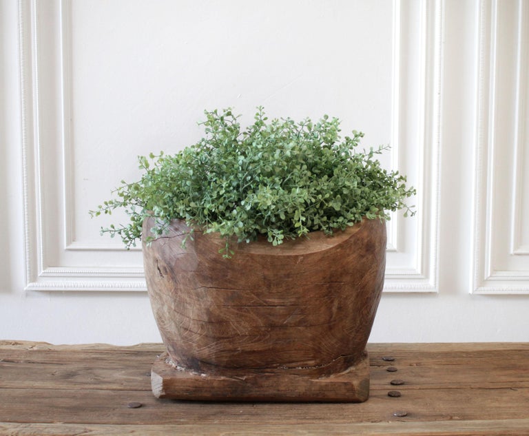 Primitive Rustic Style Tree Trunk Wood Bowl at 1stDibs | tree trunk ...