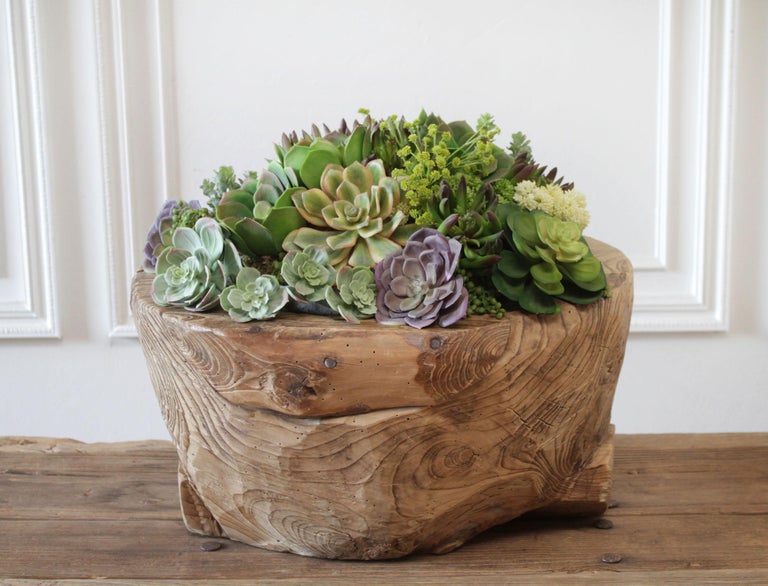Primitive Rustic Style Tree Trunk Wood Bowl at 1stDibs | tree trunk bowl