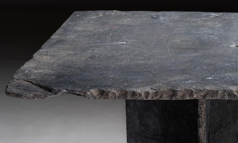 Primitive Slate Square Table, France, circa 1910 For Sale at 1stDibs