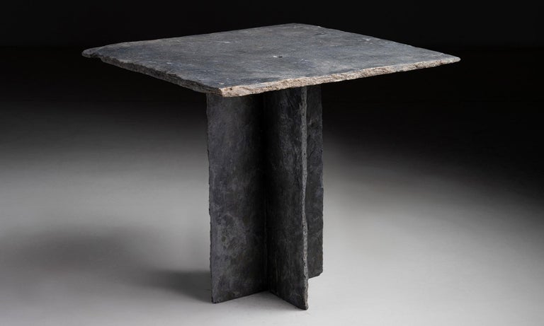 Primitive Slate Square Table, France, circa 1910 For Sale at 1stDibs