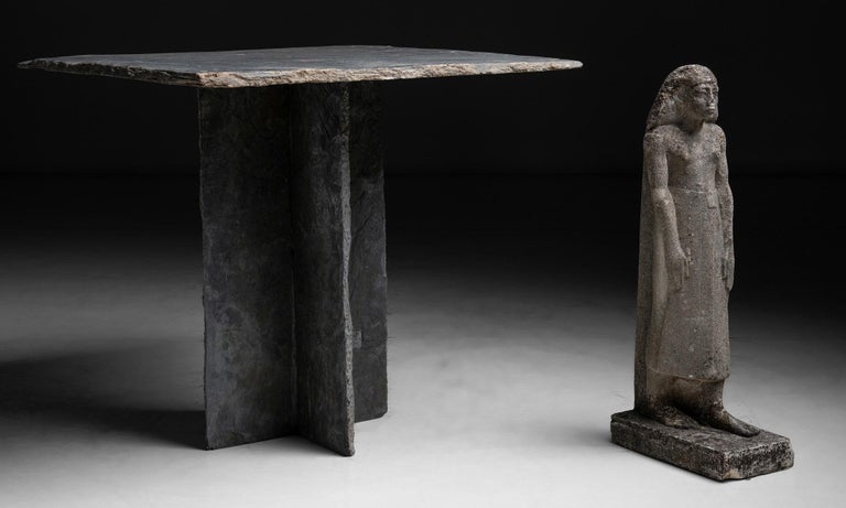 Primitive Slate Square Table, France, circa 1910 For Sale at 1stDibs