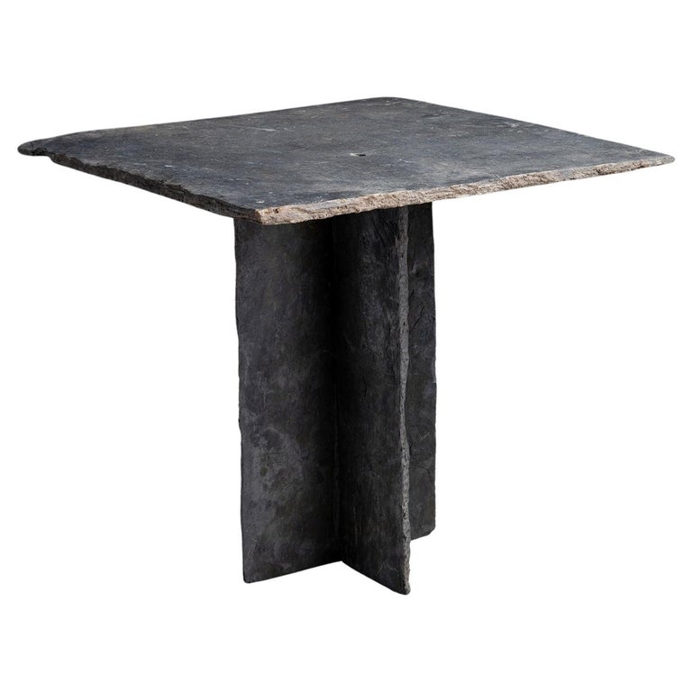 Primitive Slate Square Table, France, circa 1910 For Sale at 1stDibs