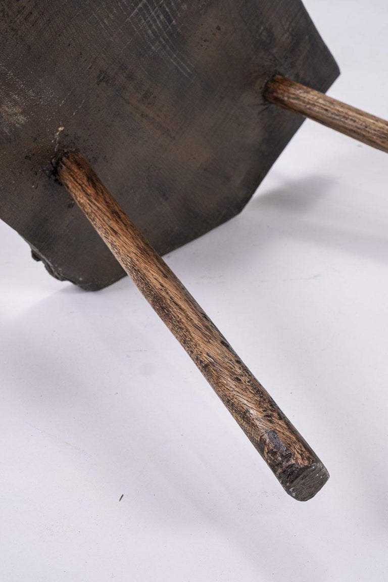 Primitive British Stick Chair Hand-Carved in Elm and Ash at 1stDibs