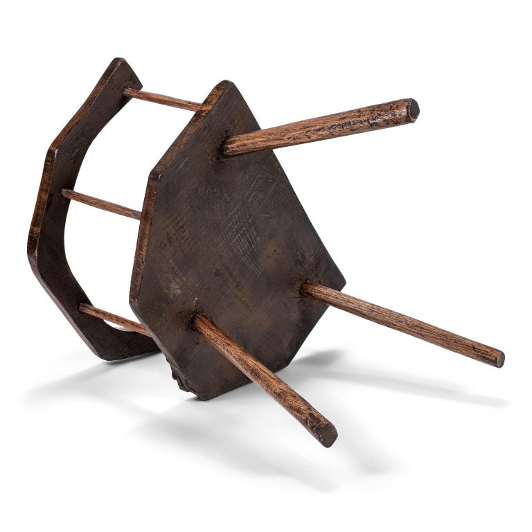 Primitive British Stick Chair Hand-Carved in Elm and Ash at 1stDibs