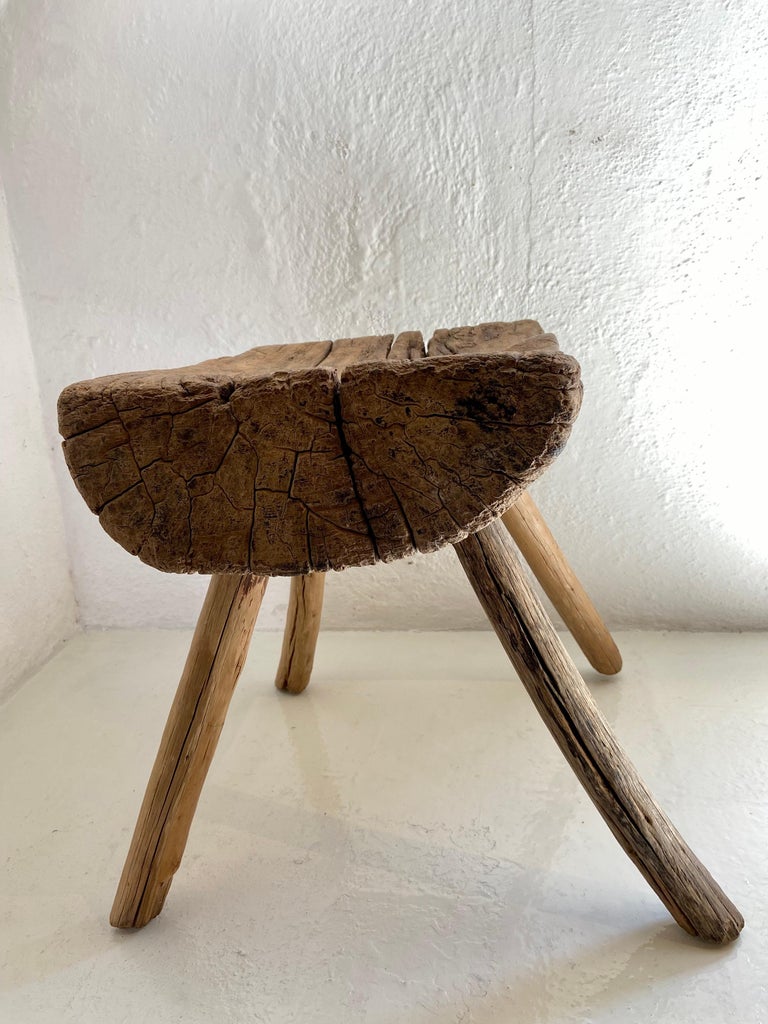 Primitive Stool from Mexico, circa 1970's For Sale at 1stDibs