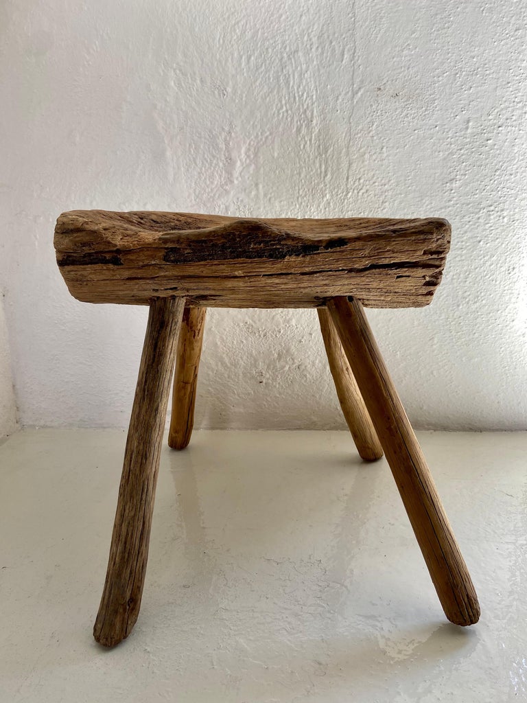 Primitive Stool from Mexico, circa 1970's For Sale at 1stDibs