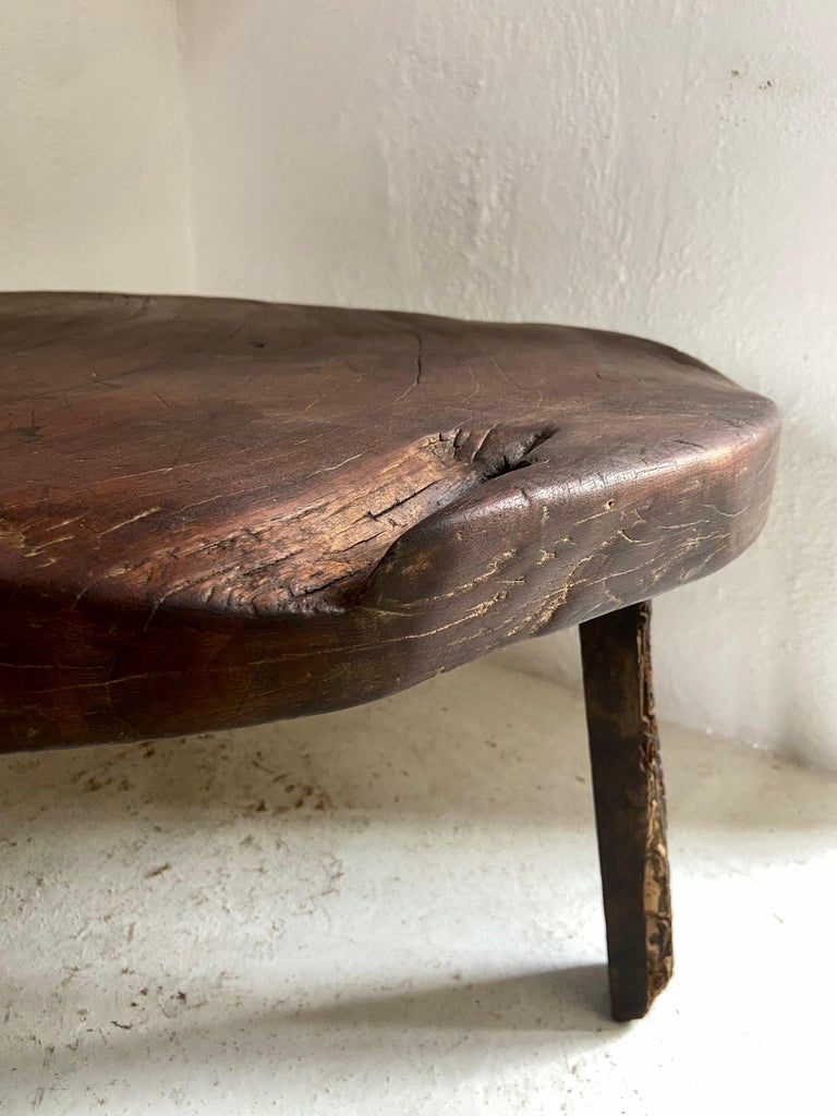 Primitive Styled Round Table from Yucatan, Mexico, Circa 1960's at 1stDibs