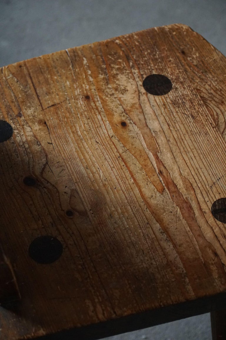 Primitive Swedish Wooden Hand Crafted Chair, Wabi Sabi Style, Early ...