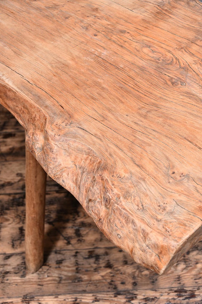 Primitive Table with Live Edge For Sale at 1stDibs