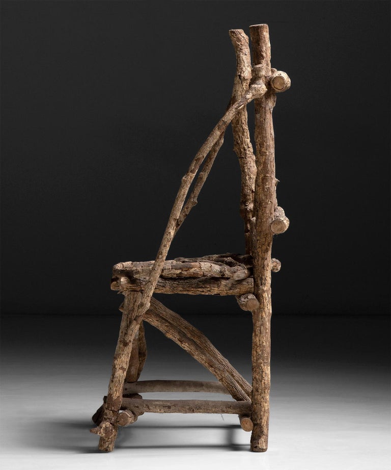 Primitive Tree Branch Chair, France, circa 1970 For Sale at 1stDibs