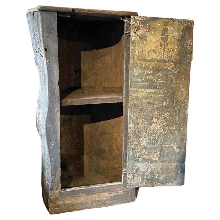 Primitive Tree Trunk Cupboard, 19th Century For Sale at 1stDibs
