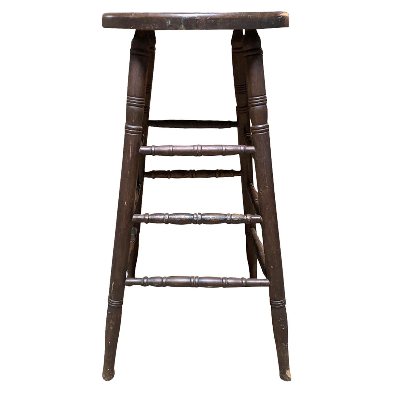 English Elm Bar Stool Circa 1900 at 1stDibs