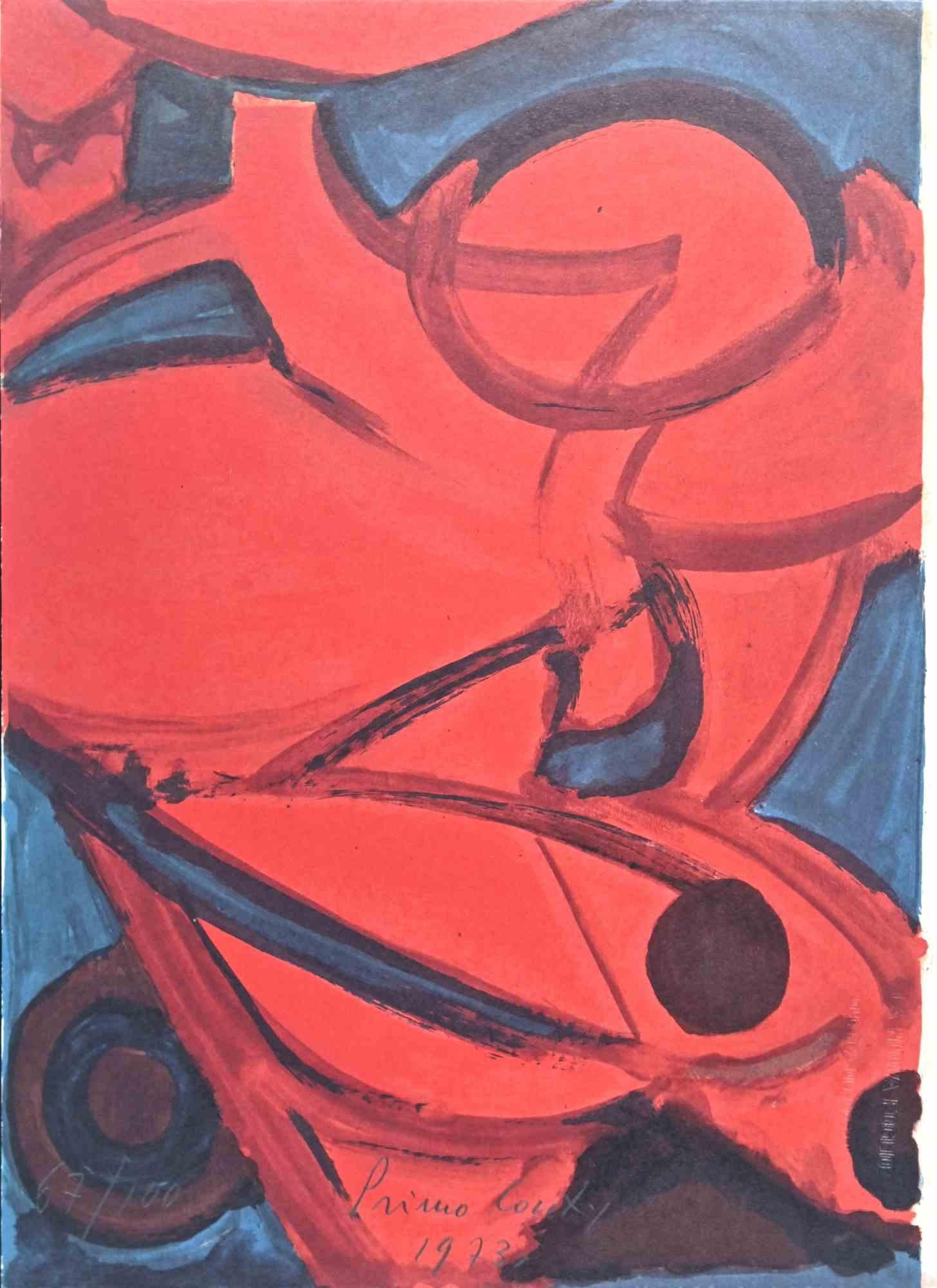 Primo Conti - Composition abstraite - Lithographie originale de Primo ...