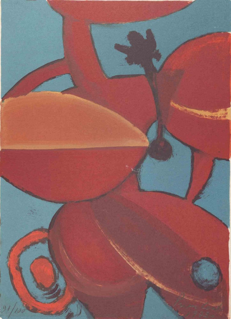 Primo Conti - Abstract Composition - Original Lithograph by Primo Conti ...