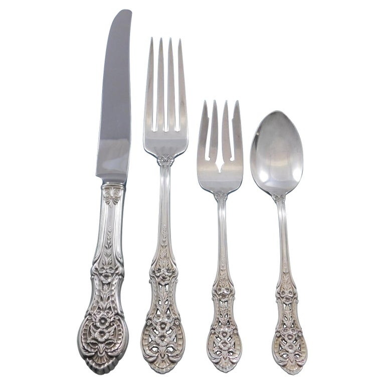 Primrose by International Sterling Silver Flatware Set 8 Dinner Service ...