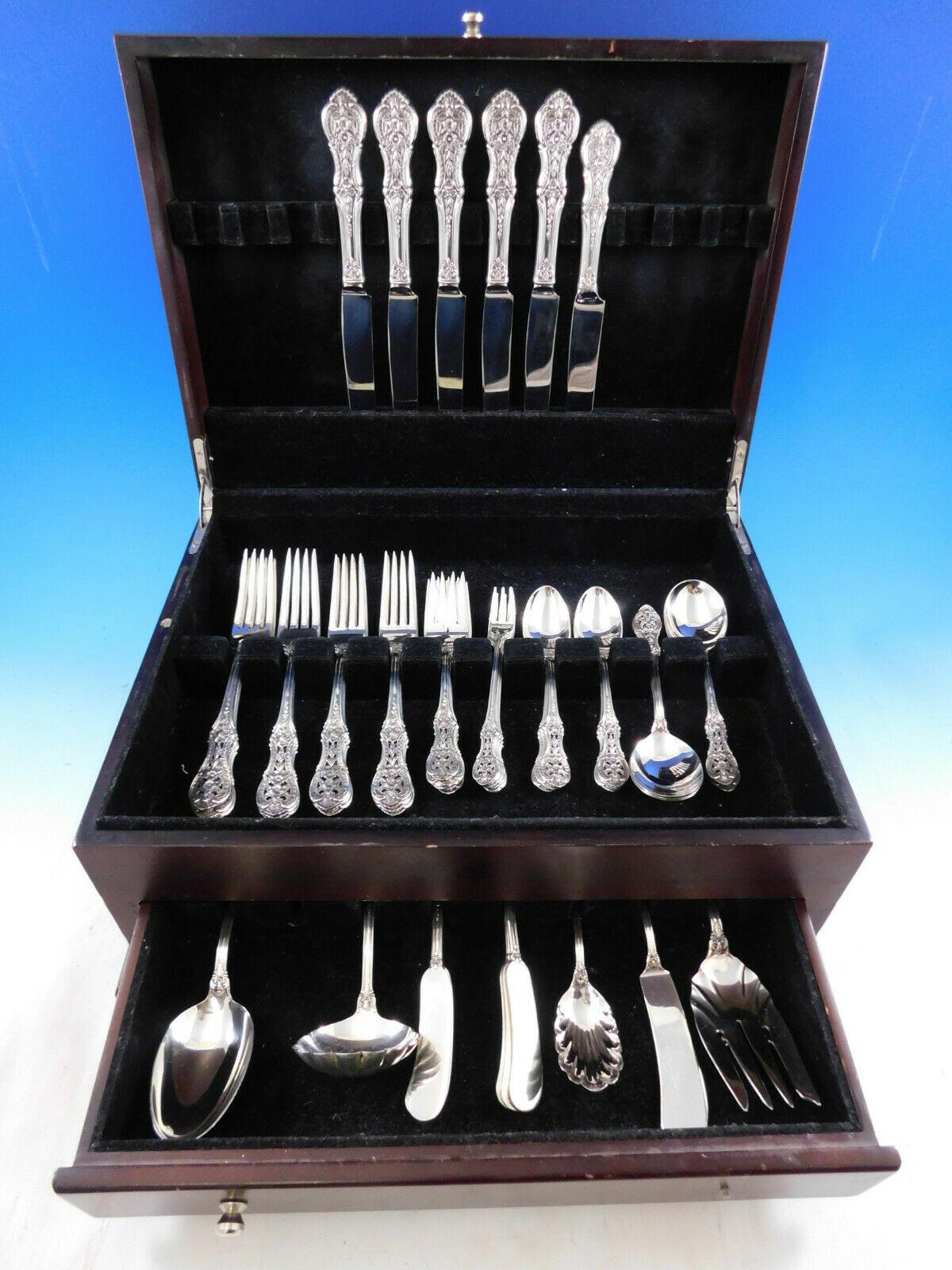 Primrose by International Sterling Silver Flatware Set Service 53 Pcs ...