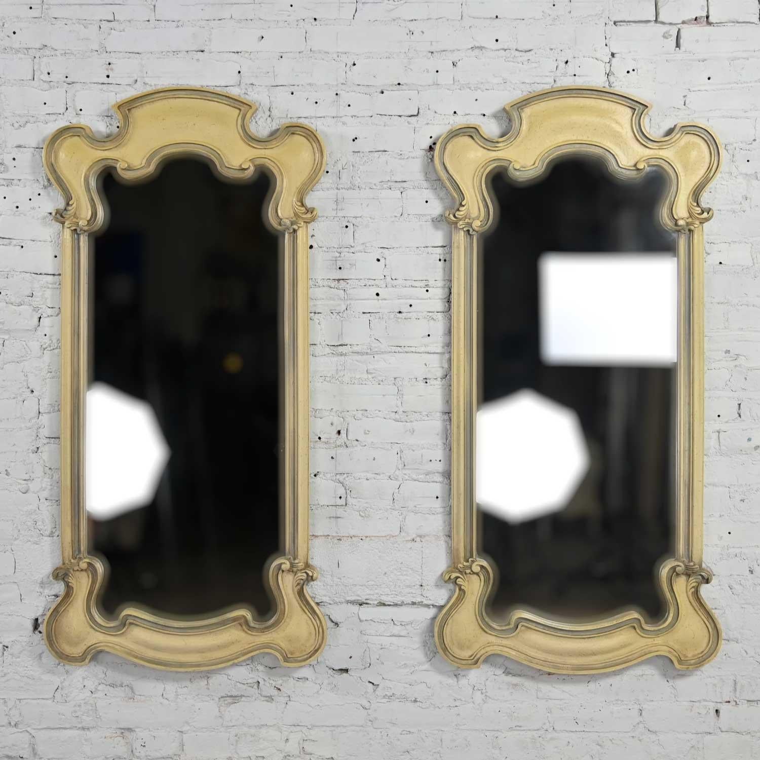 Prince Howard French Provincial Hollywood Regency Antique White Pair ...