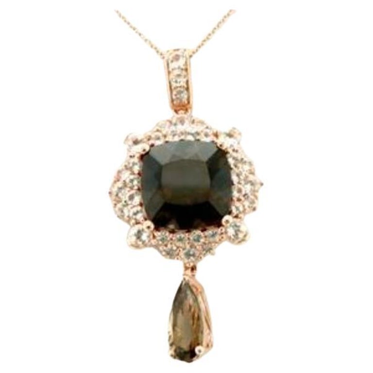Princess Alexandra Pendant Featuring Chocolate Quartz, Vanilla Topaz ...