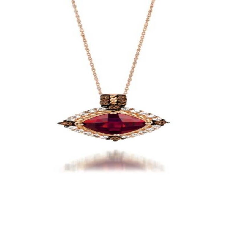 Princess Alexandra Pendant featuring Raspberry Rhodolite, Vanilla Topaz ...