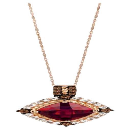 Princess Alexandra Pendant featuring Raspberry Rhodolite, Vanilla Topaz ...