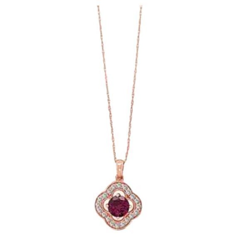 Princess Alexandra Pendant featuring Raspberry Rhodolite, Vanilla Topaz ...