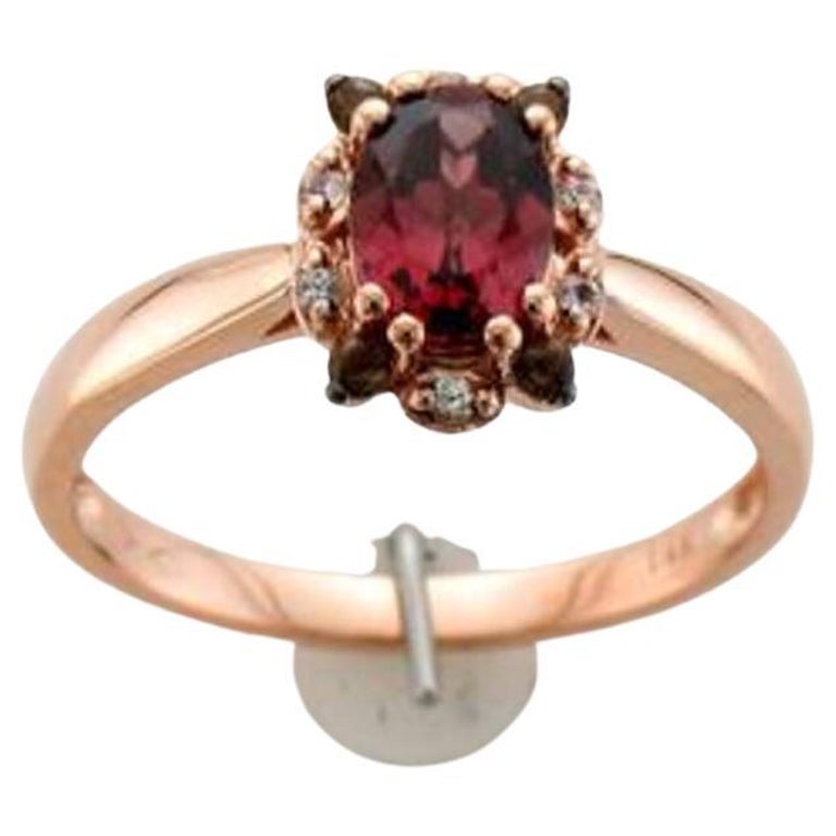 Princess Alexandra Ring featuring Raspberry Rhodolite, Chocolate Quartz ...