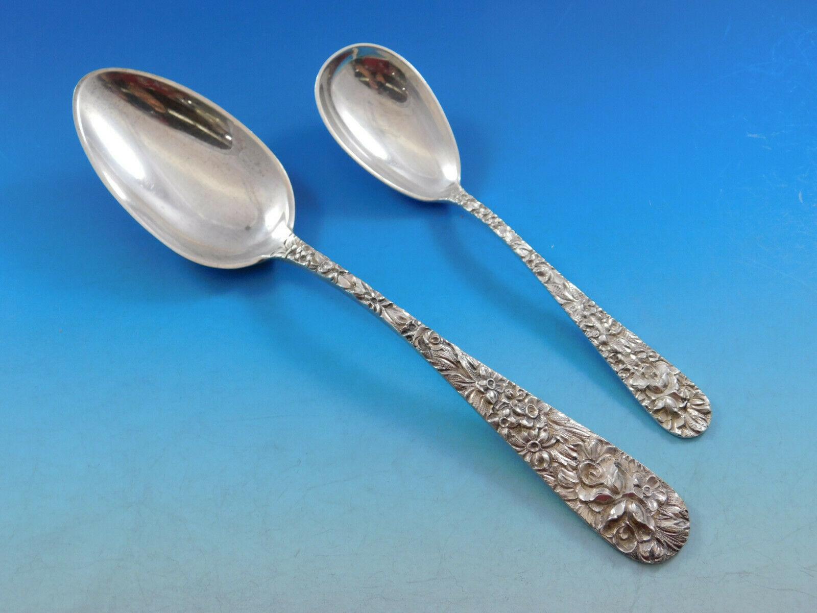 Princess by Stieff Sterling Silver Flatware Set for 12 Service Repousse ...