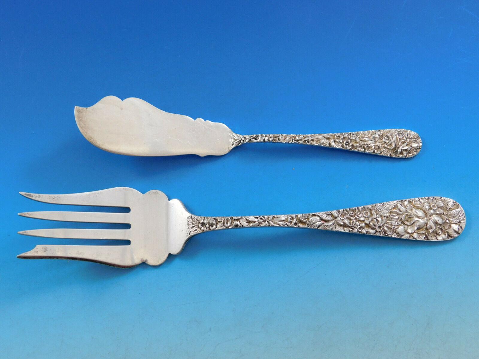 Princess by Stieff Sterling Silver Flatware Set for 12 Service Repousse ...