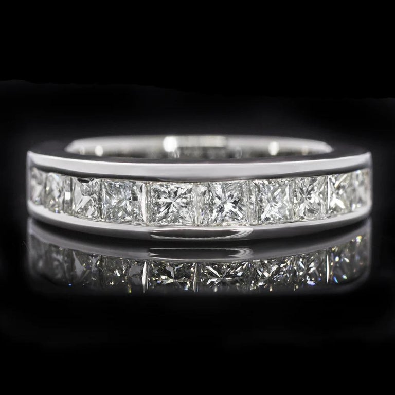 Princess Cut Diamond Band Ring For Sale at 1stDibs