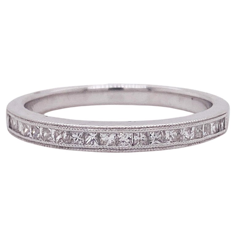 Customizable Princess Cut Diamond Channel Band in 14k White Gold .17ct ...