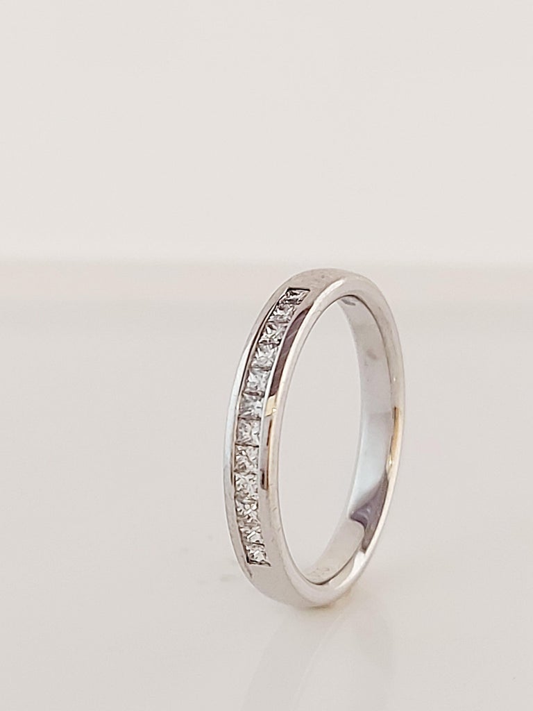 Princess Cut Diamond Channel Set Ring For Sale at 1stDibs