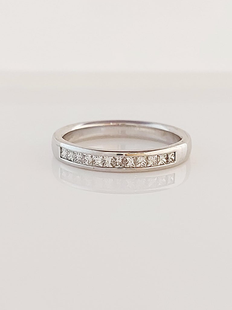 Princess Cut Diamond Channel Set Ring For Sale at 1stDibs