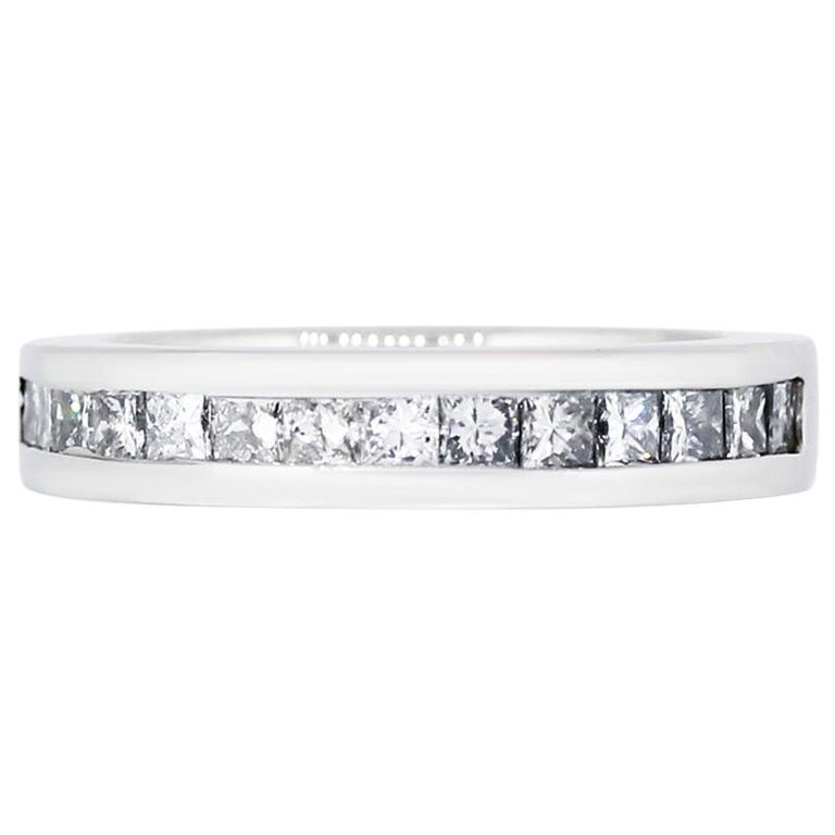 Princess Cut Diamond Wedding Band For Sale (Free Shipping) at 1stDibs
