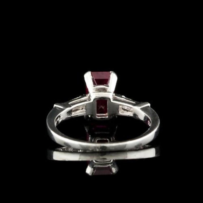 Customizable Princess Cut Pink Ruby Antique Ruby Engagement Ring, Art ...
