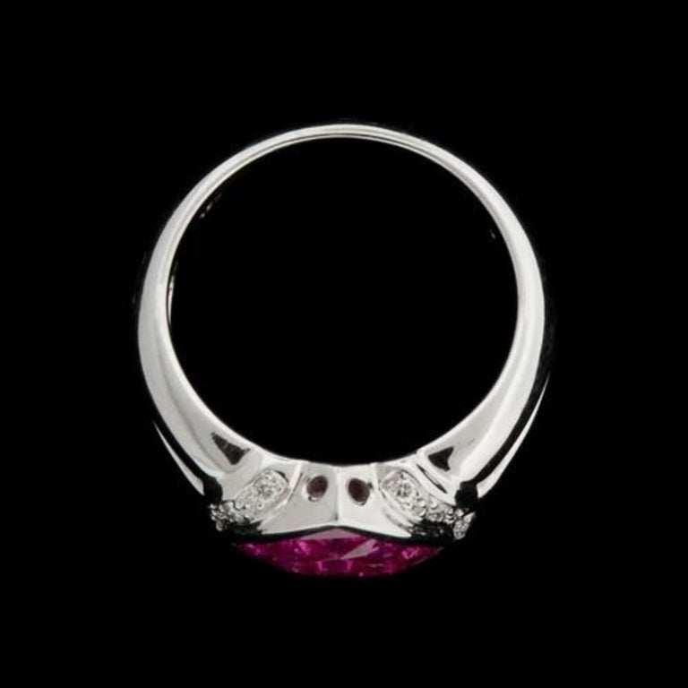 Customizable Princess Cut Pink Ruby Antique Ruby Engagement Ring, Art ...